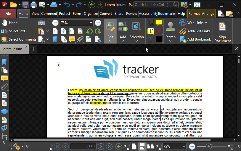 PDF-XChange Co Ltd :: Knowledge Base :: How Do I Customize toolbars in PDF-XChange Editor?
